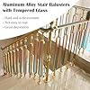 BBHW Metal Baluster with Tempered Glass, Home/Villa/Hallway Banister ...