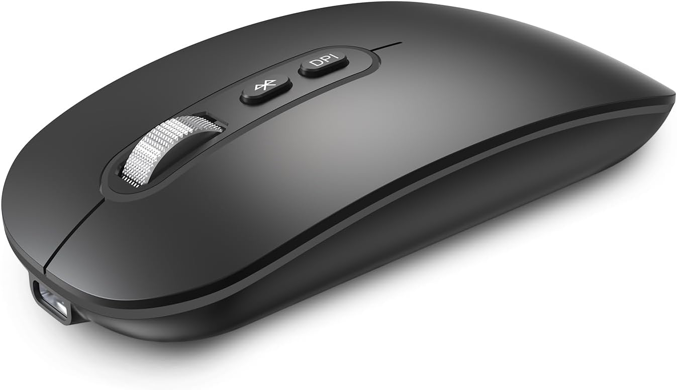 Amazon.com: RaceGT Bluetooth Mouse, Rechargeable Wireless Mouse for ...