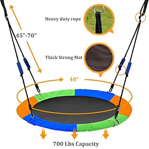 Snapklik.com : Tree Swing Saucer Swing, 40 Inch Round Swing For Kids ...
