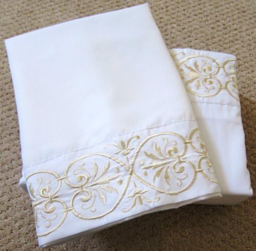 Amazon.com: Ultimate Luxury Microfiber Embroidered King Sheet Set, Sage ...