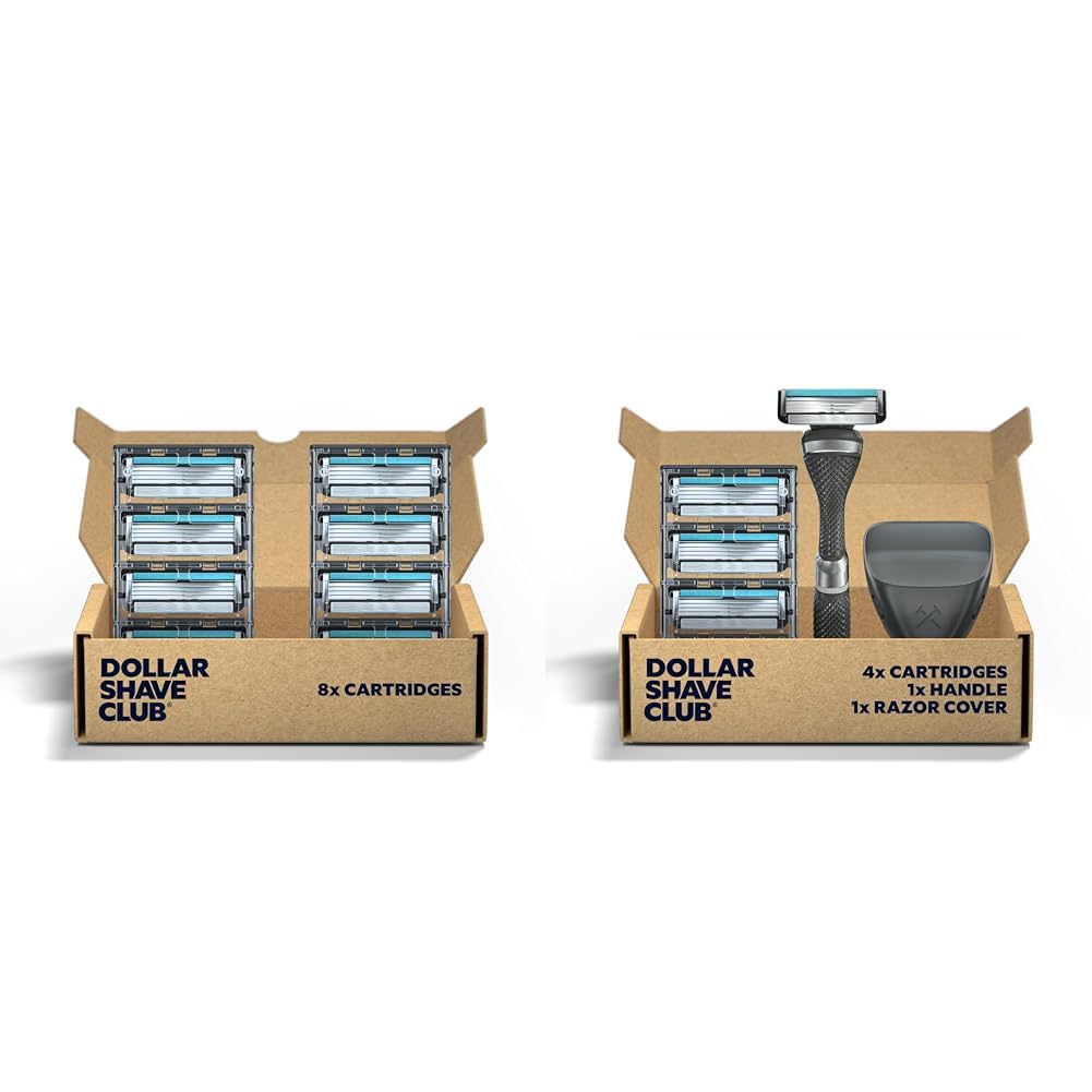 Amazon.com: Dollar Shave Club 4 Blade Razor Refill Cartridges 8 Count ...