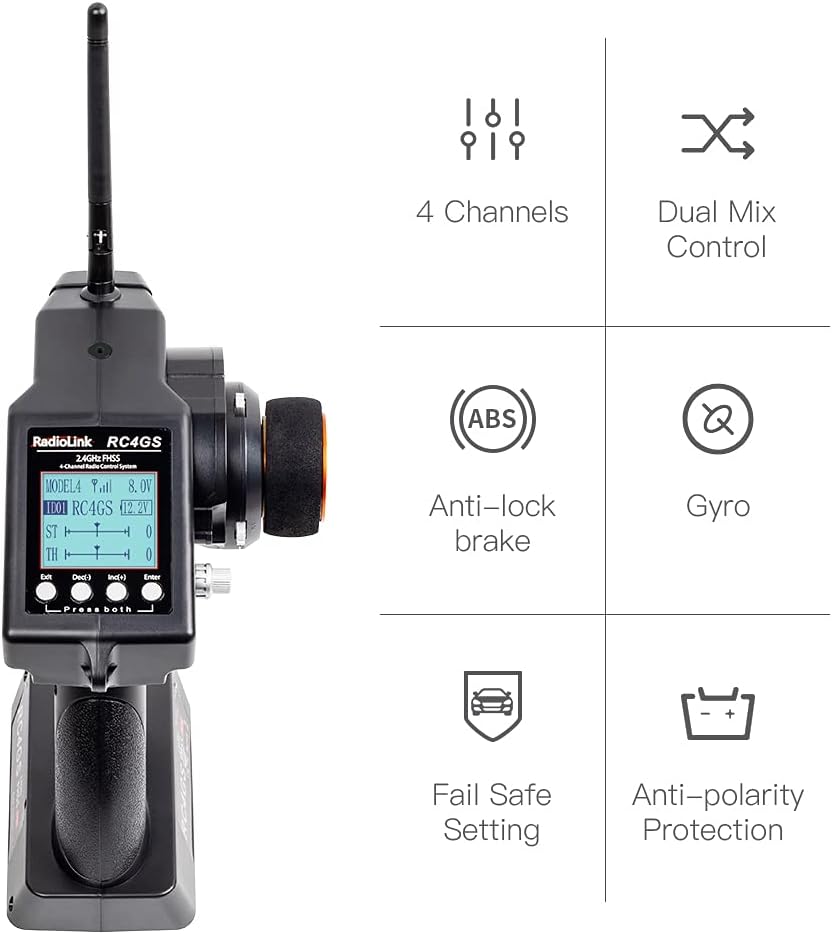 Radiolink RC4GS V2 4 Channels RC Transmitter and R6FG Gyro Receiver 2 ...