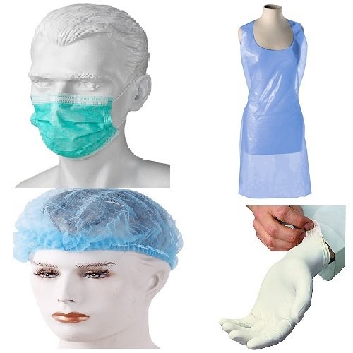Arsa Medicare Combo-50 Disposable Apron, 50 Disposable Face Mask, 50 ...