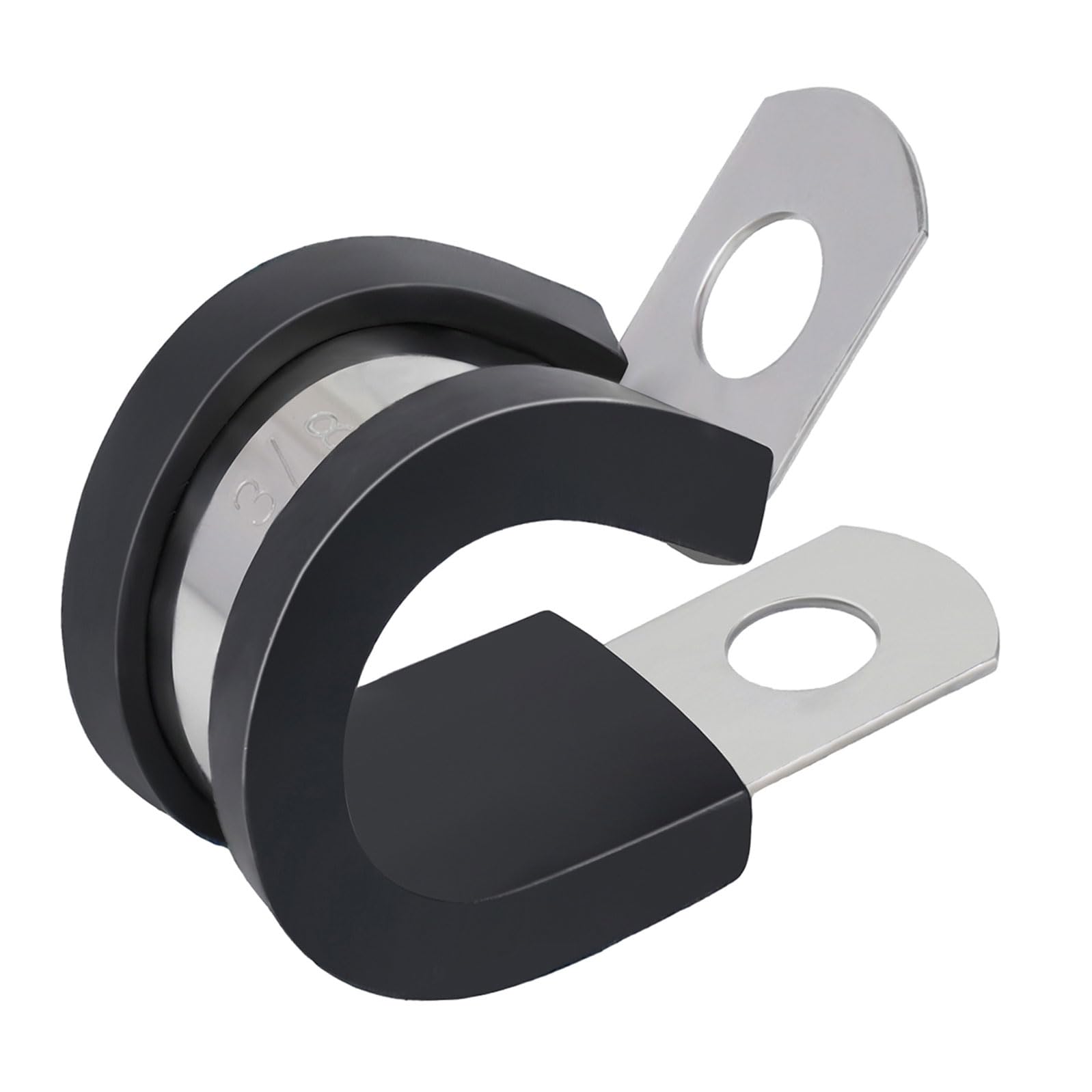 JWGJW Stainless Steel Cable Clamp 100 Pack 3/8 Inch,Rubber Cushioned ...