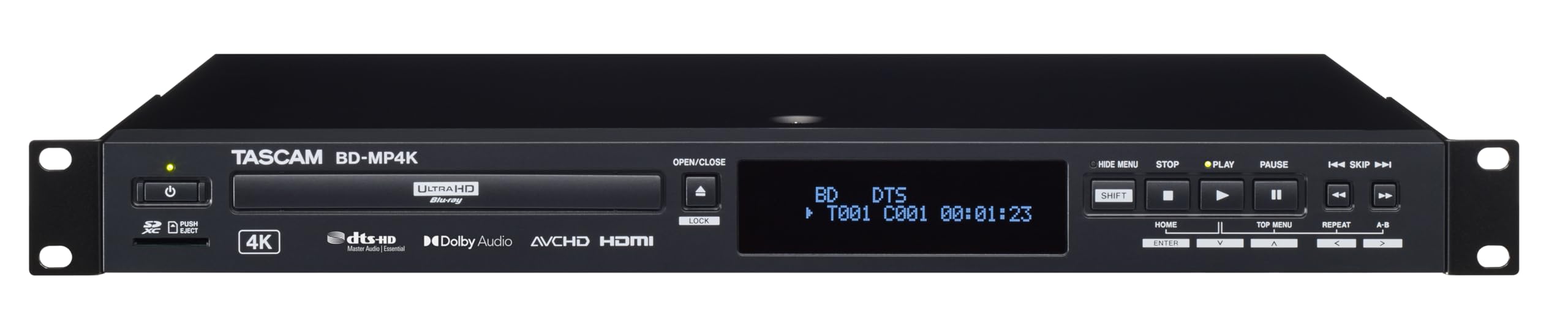 Amazon.com: Tascam BD-MP4K Professional-Grade 4K UHD Blu-Ray Player ...