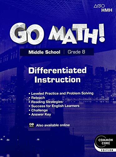 Buy Differentiated Instruction Resource Grade 8 (Go Math!) Book Online ...