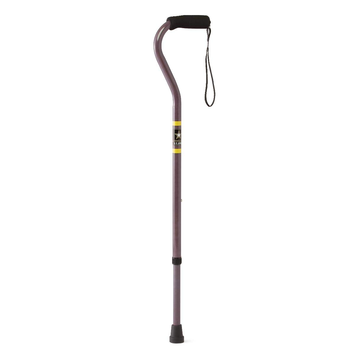 Buy Medline U.S Army Walking Cane, Grey with Army Logo, Offset Single ...