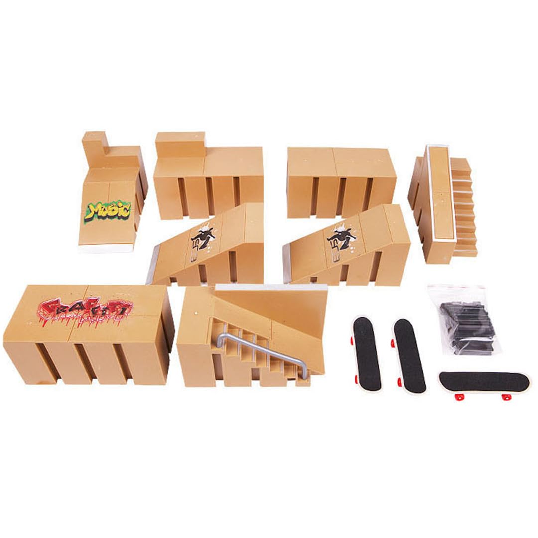 Amazon | TOMMYFIELD 指スケボー パーク キット フィンガーボード スロープ 階段 大会練習 (中) [並行輸入品] | フィンガースケートボード | おもちゃ