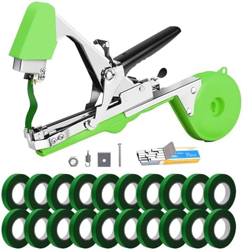 Amazon.com : Plant Tying Machine with 20 Rolls Green Tape,Plant Tapener ...