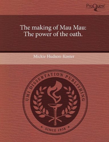 The Making of Mau Mau: The Power of the Oath: Buy Online at Best Price ...