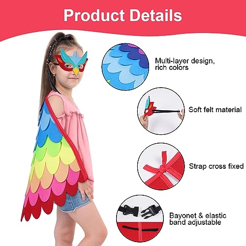 URAQT Felt Bird Capes Wings, Kid Bird Wing Costume Set including Felt ...