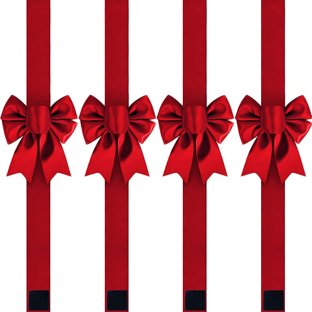 Amazon.com: PBQOA Christmas Cabinet Bows Festive Ribbons Large X-Mas ...