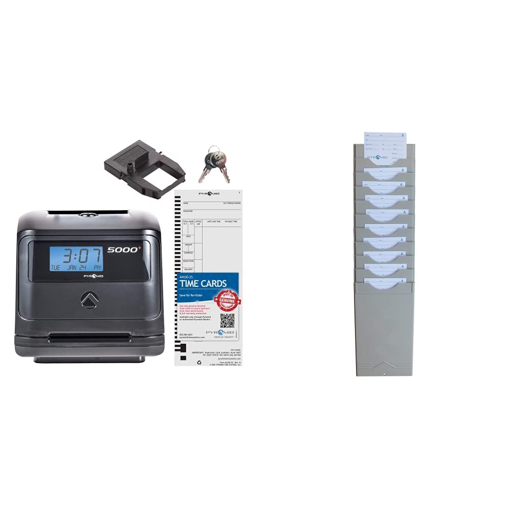 Amazon.com : Pyramid Time Systems, Model 5000 Auto Totaling Time Clock ...