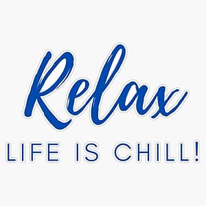 Amazon.com - CHILL Life. Window Water Bottle Bumper Sticker Decal 5"