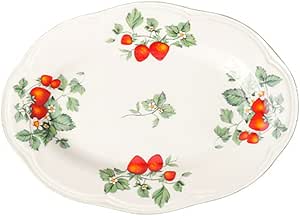 Amazon.com | RockTrend Retro Strawberry Pattern Ceramic Dinnerware Set - Steak, Salad, Dessert ...