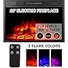 MachenFlame 23” Electric Fireplace Suite with Realistic Flame Effect ...