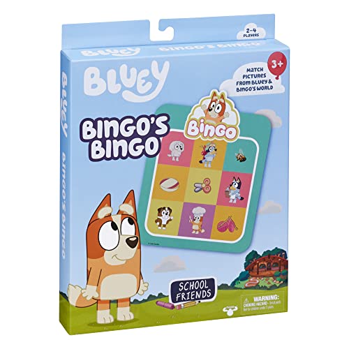 Snapklik.com : Bluey Bingos Bingo Card Game, School Friends, Multicolor