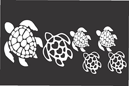 Amazon.com: Turtle Family- Die Cut Vinyl Window Decal/sticker for Car ...