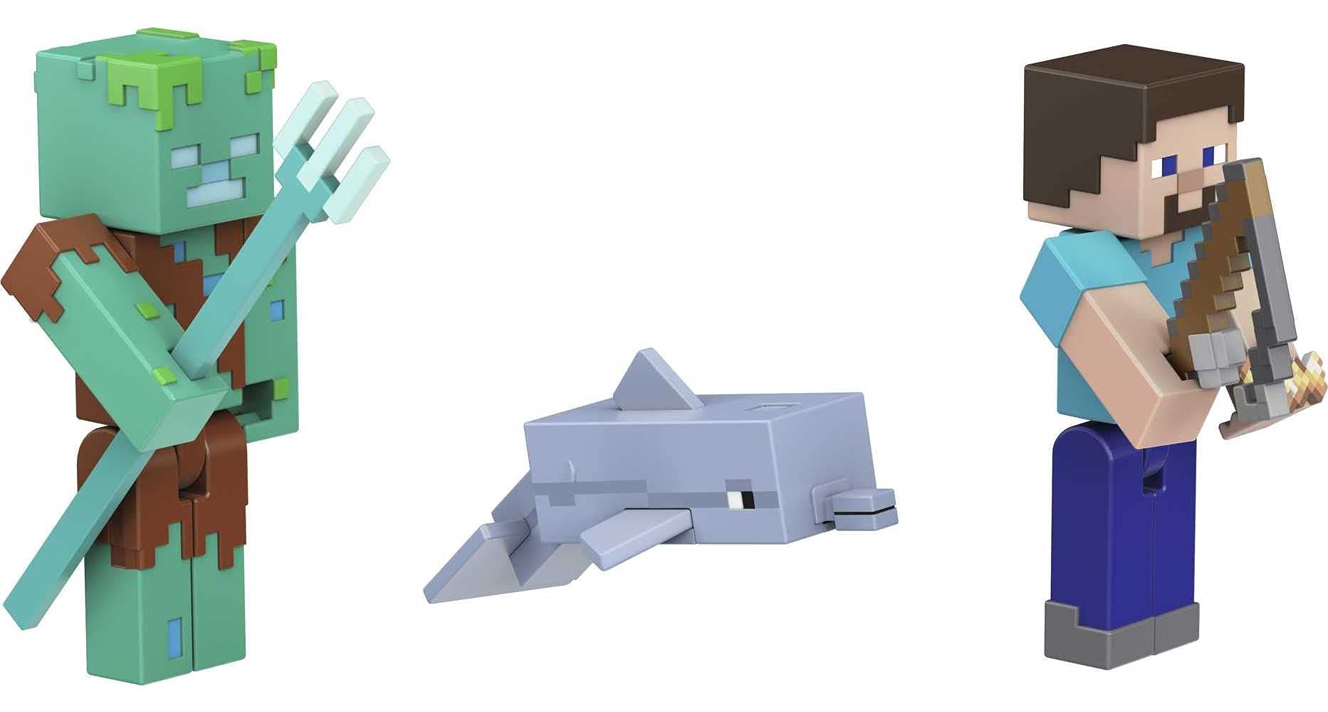 Buy Minecraft Treasure Hunt Adventure Pack Figures, Accessories and ...