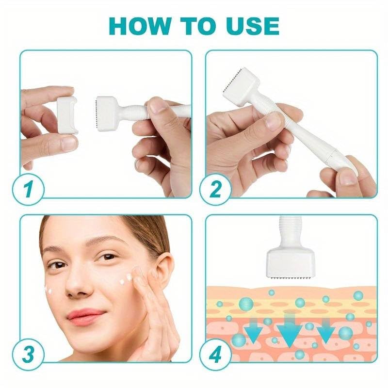 Wazdorf Derma Stamp for Hair Regrowth | 140 Titanium Microneedles ...