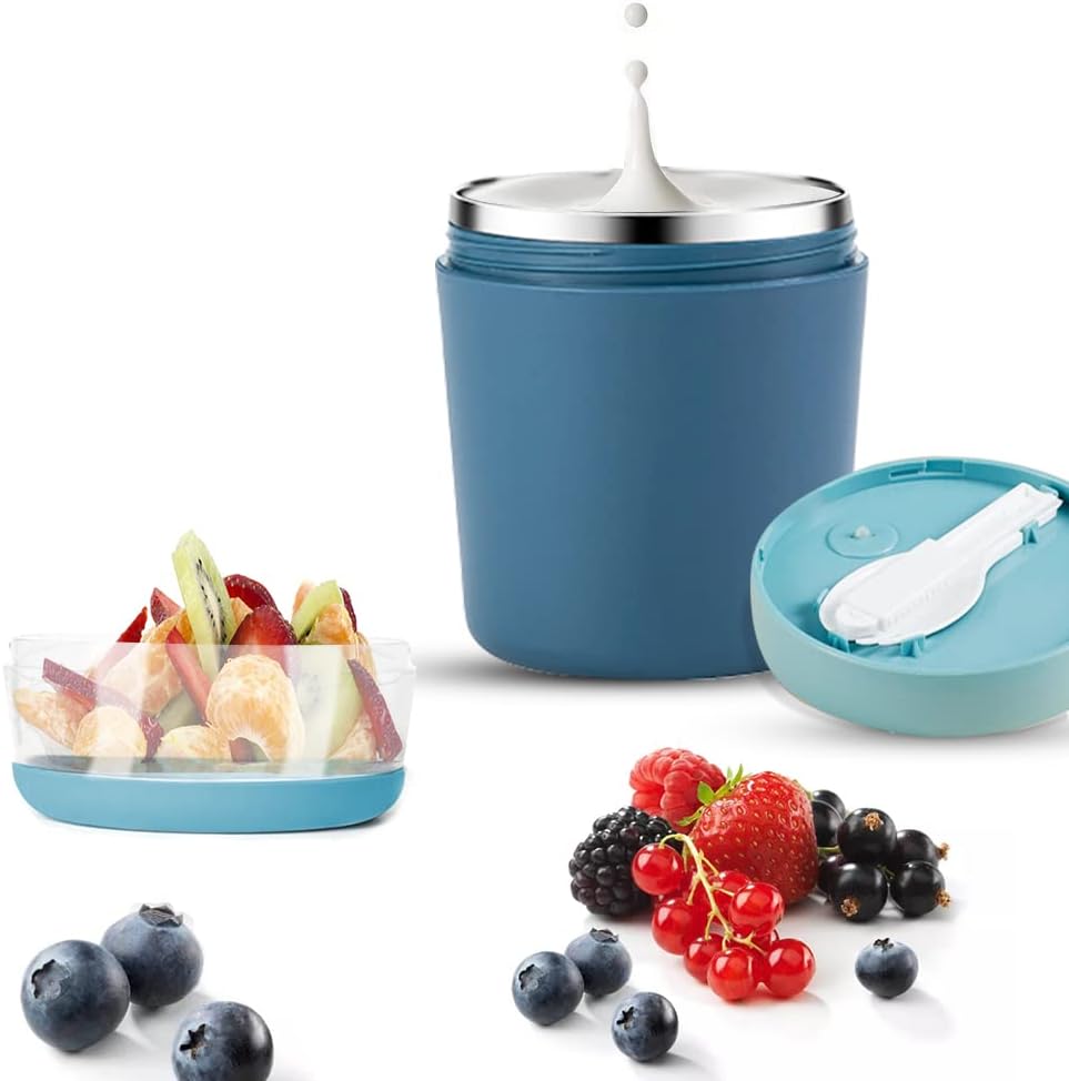 FOGARI MüSlibecher to go, Jogurtbecher mit löffel, Auslaufsicherer ...