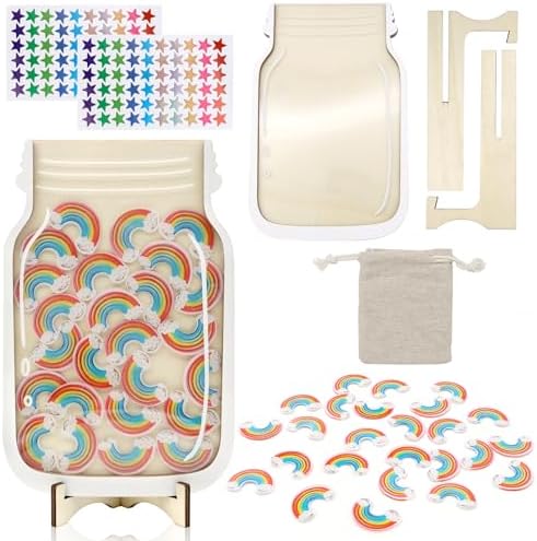 Scettar Reward Jar with Rainbow, Star Reward Jar Stars Reward Jar and ...