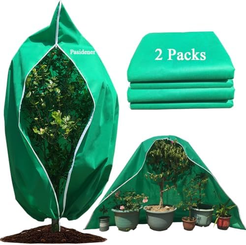 Amazon.com : 2 Pcs Plant Covers Freeze Protection, Frost Cloth Plant ...