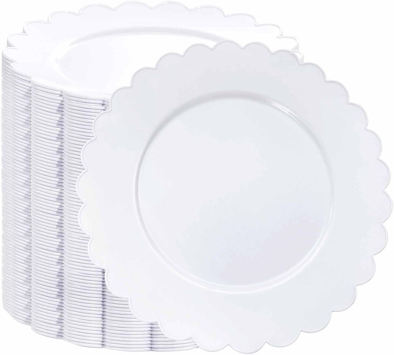 Amazon.com: SUT 72Pcs Plastic Plates, 10.25inch White Dinner Plates ...