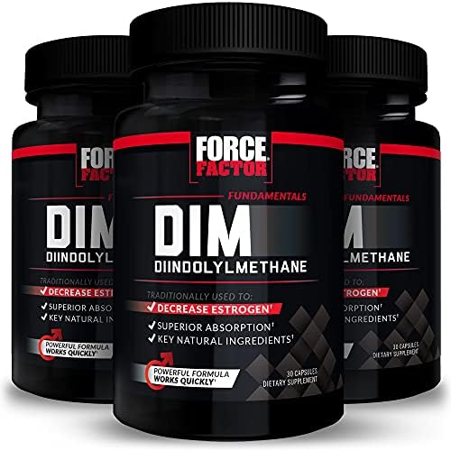 Amazon.com: Force Factor DIM Pills to Decrease Estrogen in Men, Diindolylmethane Supplement with ...