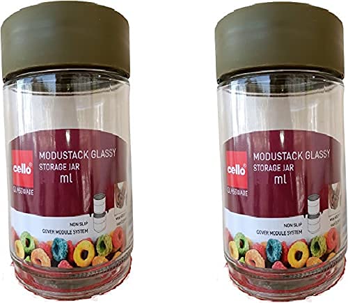 Buy Cello Modustack Glassy Storage Jar/Glass Container for Storage Set ...
