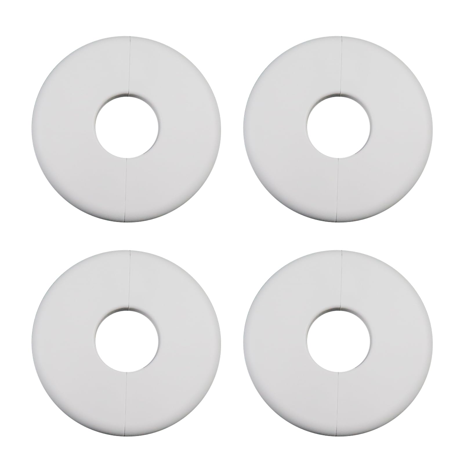 Antrader 4 Pack Round Escutcheon Plate ABS Wall Split Flange Self ...