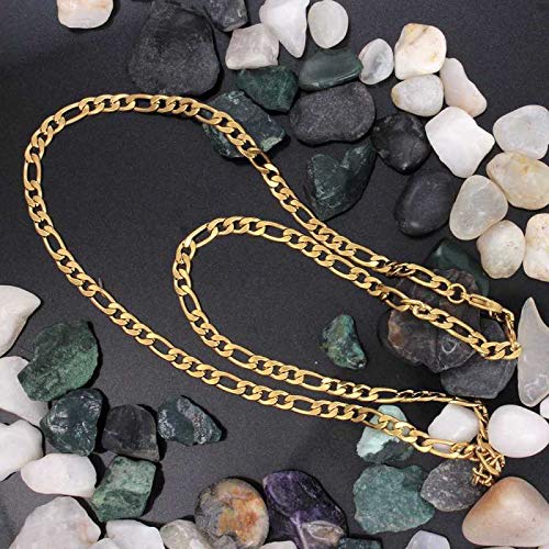 Nakabh Gold Plated Stainless Steel Stylish Sachin Chain for Unisex ...