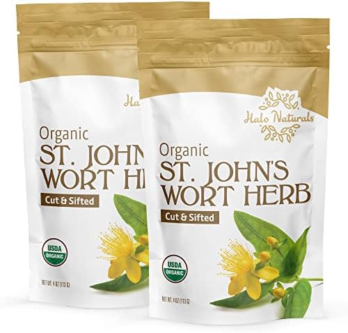 Amazon.com: Halo Naturals Organic St. John's Wort Herb Cut & Sifted ...