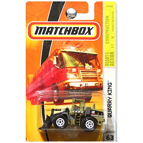 Matchbox MBX Construction Quarry King Tractor Olive Army Green #63 ...