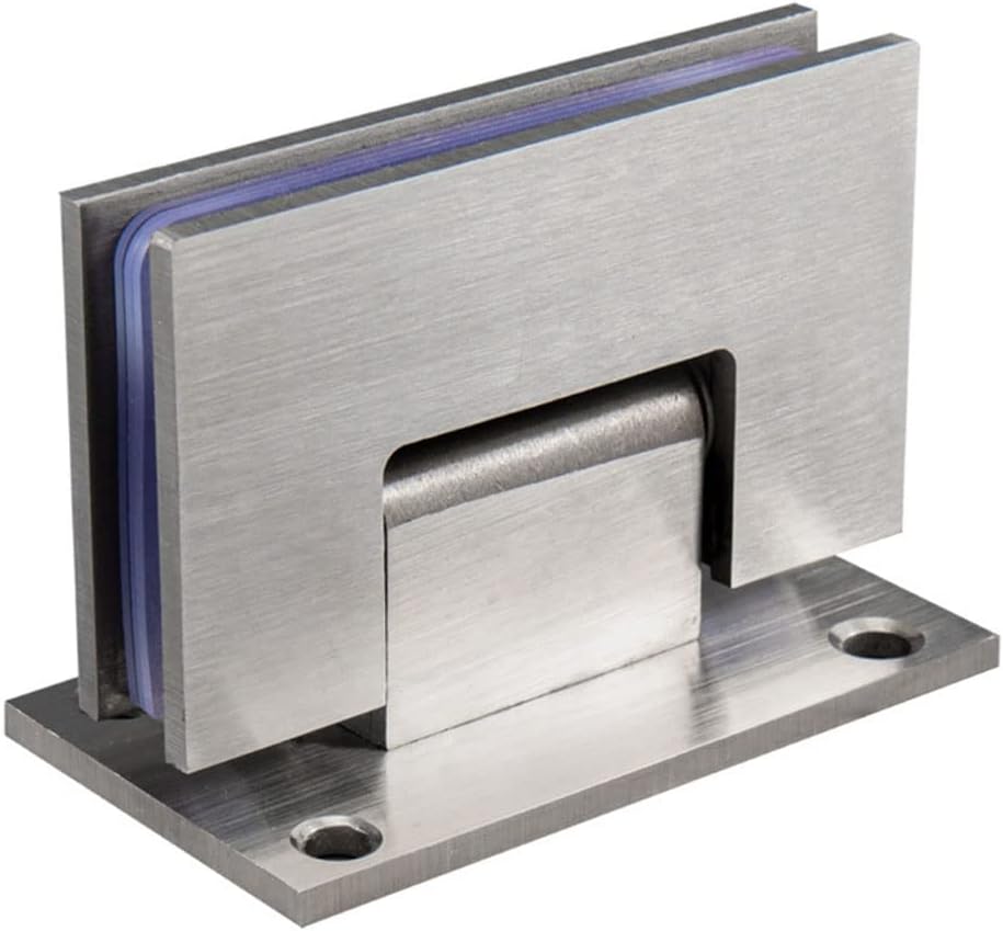 Amazon.com: 90 Degree Shower Door Brushed Stainless Steel Hinge Clamp ...