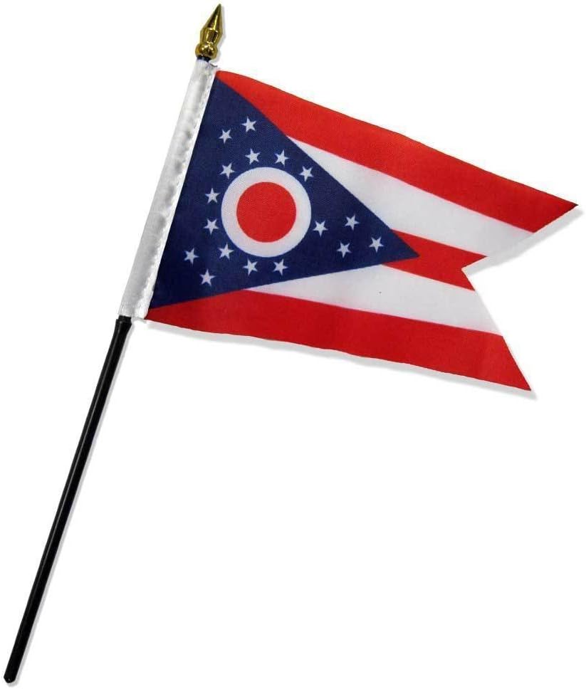 Amazon.com : RFCO Ohio 4"x6" Desk Stick Flag (No Base) (1 Flag ...