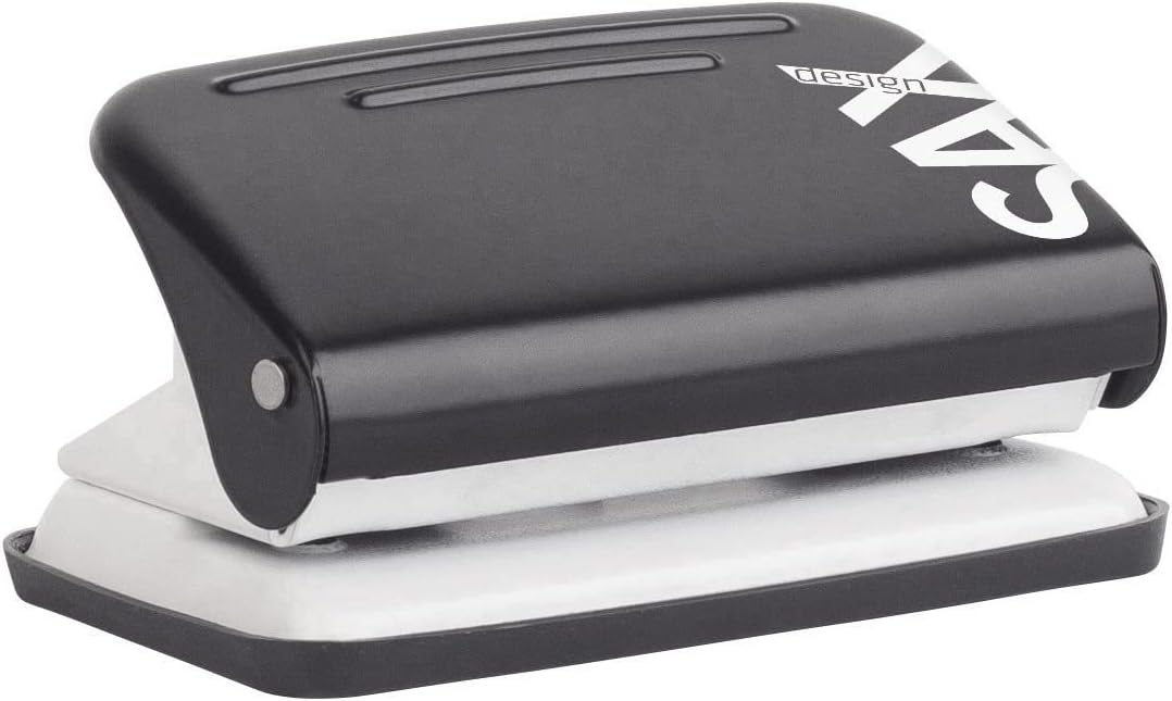 SAX Design 218 – Desk Punch Black Hole Punch 12 Sheets – BigaMart