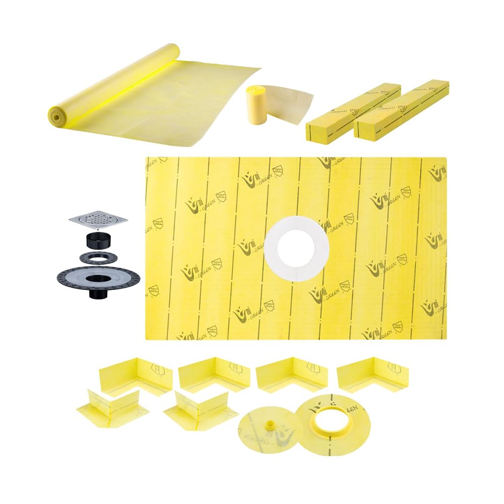 EPS Foam Shower Curb Kit, 60 x 36 Inches Foam Shower Pan Tile Ready ...