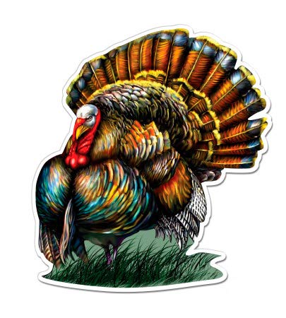 Wild Turkey - 3" Vinyl Sticker - for Car Laptop I-Pad Phone Helmet Hard ...