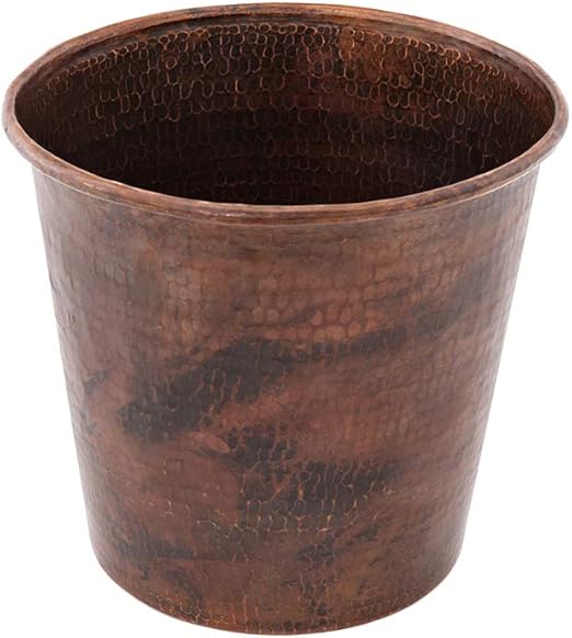 Amazon.com: Premier Copper Products TC11DB Hand Hammered Copper Trash ...