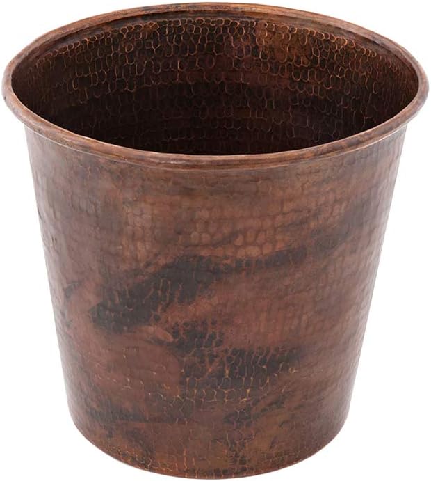 Amazon.com: Premier Copper Products TC11DB Hand Hammered Copper Trash ...
