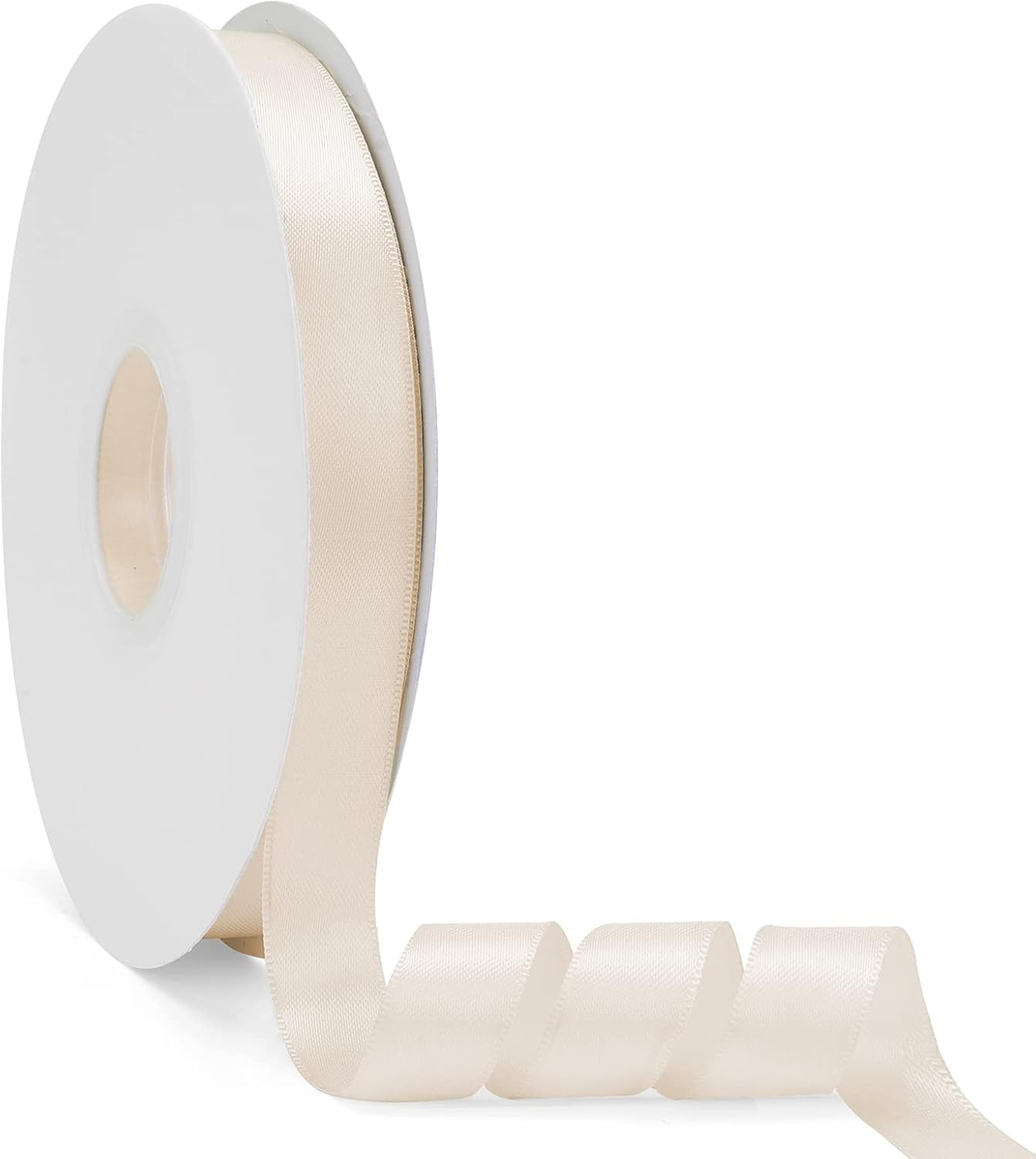 Amazon.com: 1/2" x 50Yds Ivory Double Faced Satin Ribbon,High Density ...