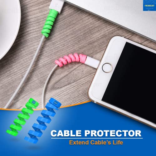 Freshdcart Silicon USB Cable Protector Charger Wire Saver 8 Pieces ...
