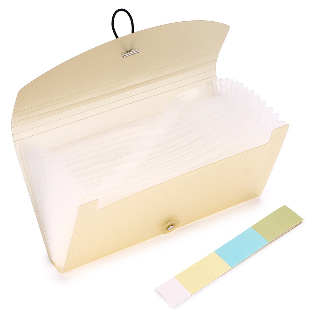 Snapklik.com : Expanding File Folder - 13 Pockets, Small Accordion File ...