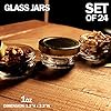 Amazon.com: Caviar Line Small Mini Glass Jars With Tin Lids - 24 pcs x ...