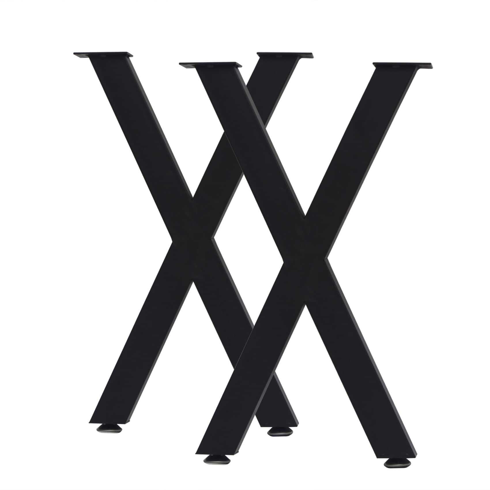 Snapklik.com : 16 Inch Bench Legs X-Shape Metal Coffee Table Leg Set Of 2