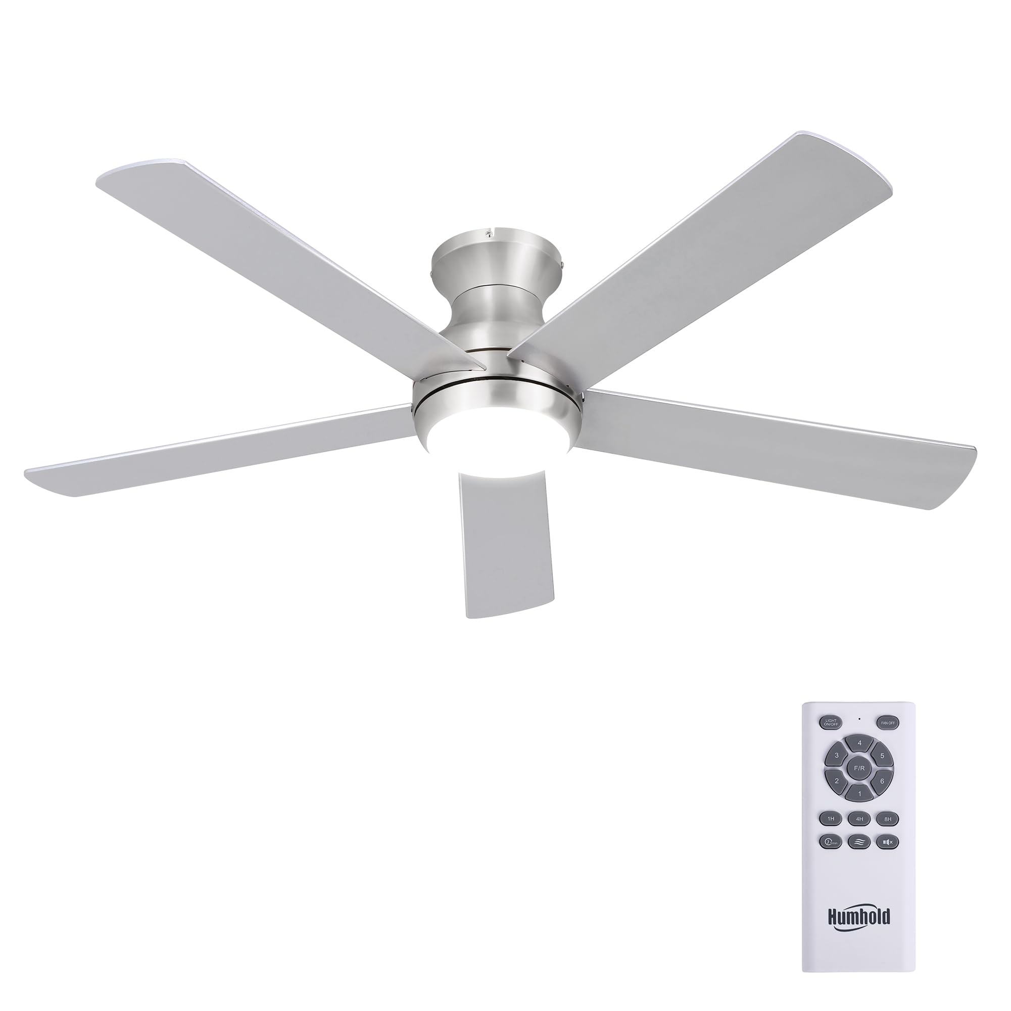 Ceiling Fan 52 Inch YUHAO Low Profile 52\" 5-Blades Indoor Flush Mount ...