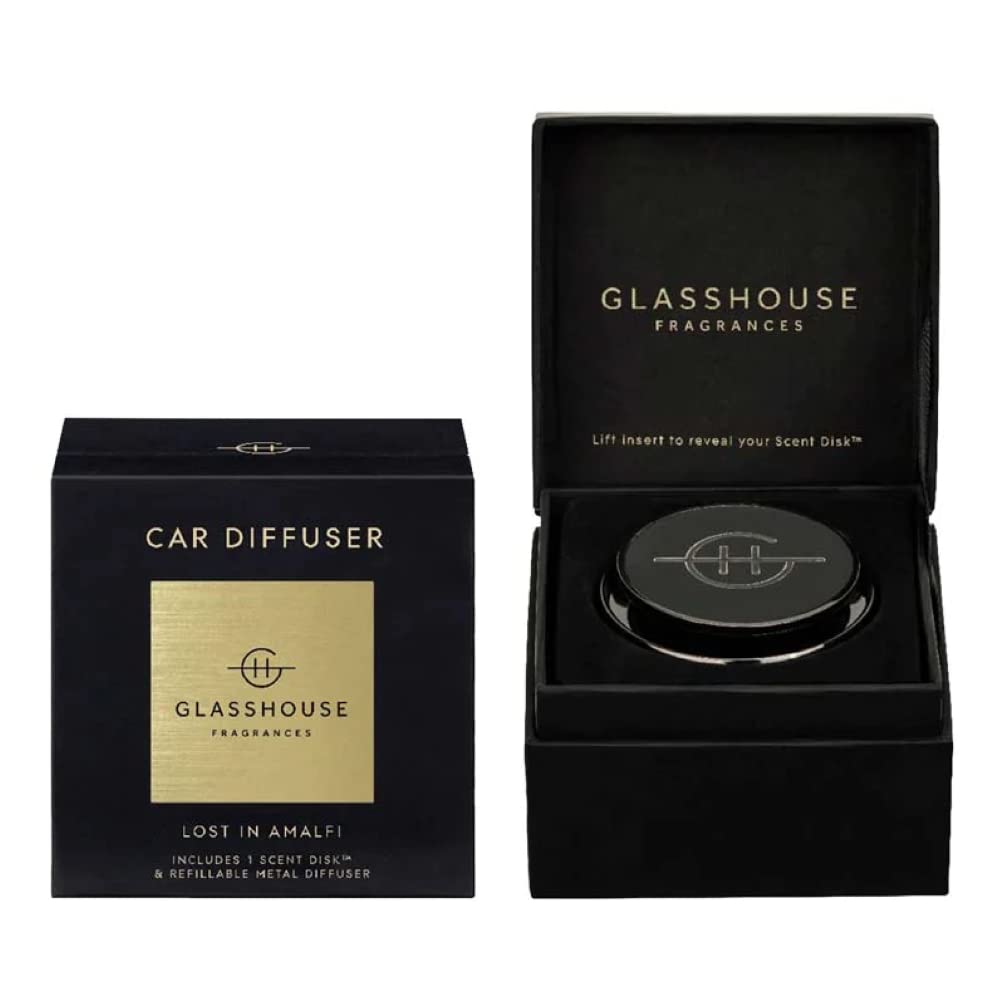 Glasshouse Fragrance Lost In Amalfi Refillable Car Diffuser Scent Disk ...