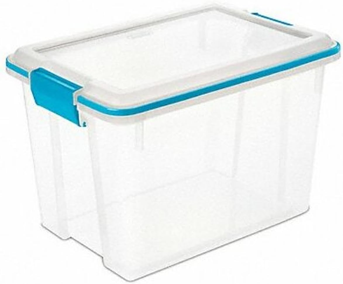 Amazon.com - Sterilite 20 Qt Gasket Box, Stackable Storage Bin with ...