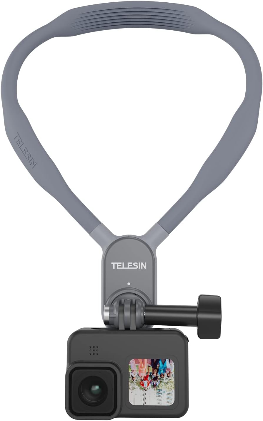 TELESIN° Neck Mount Necklace Holder, POV Selfie Hand Free Head Chest ...